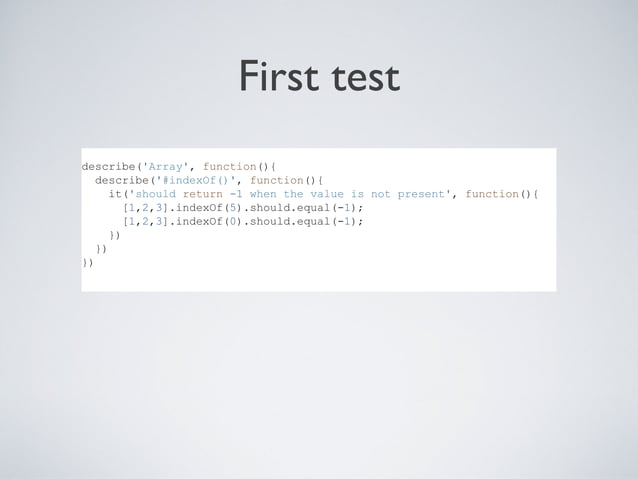 JavaScript Testing: Mocha + Chai | PPT