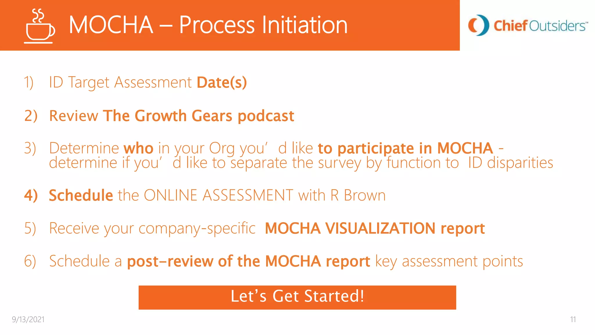 MOCHA - Marketing Operations Capabilities & Habitudes Assessment | PPTX