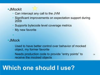 Mastering Mock Objects - Advanced Unit Testing for Java | PPT