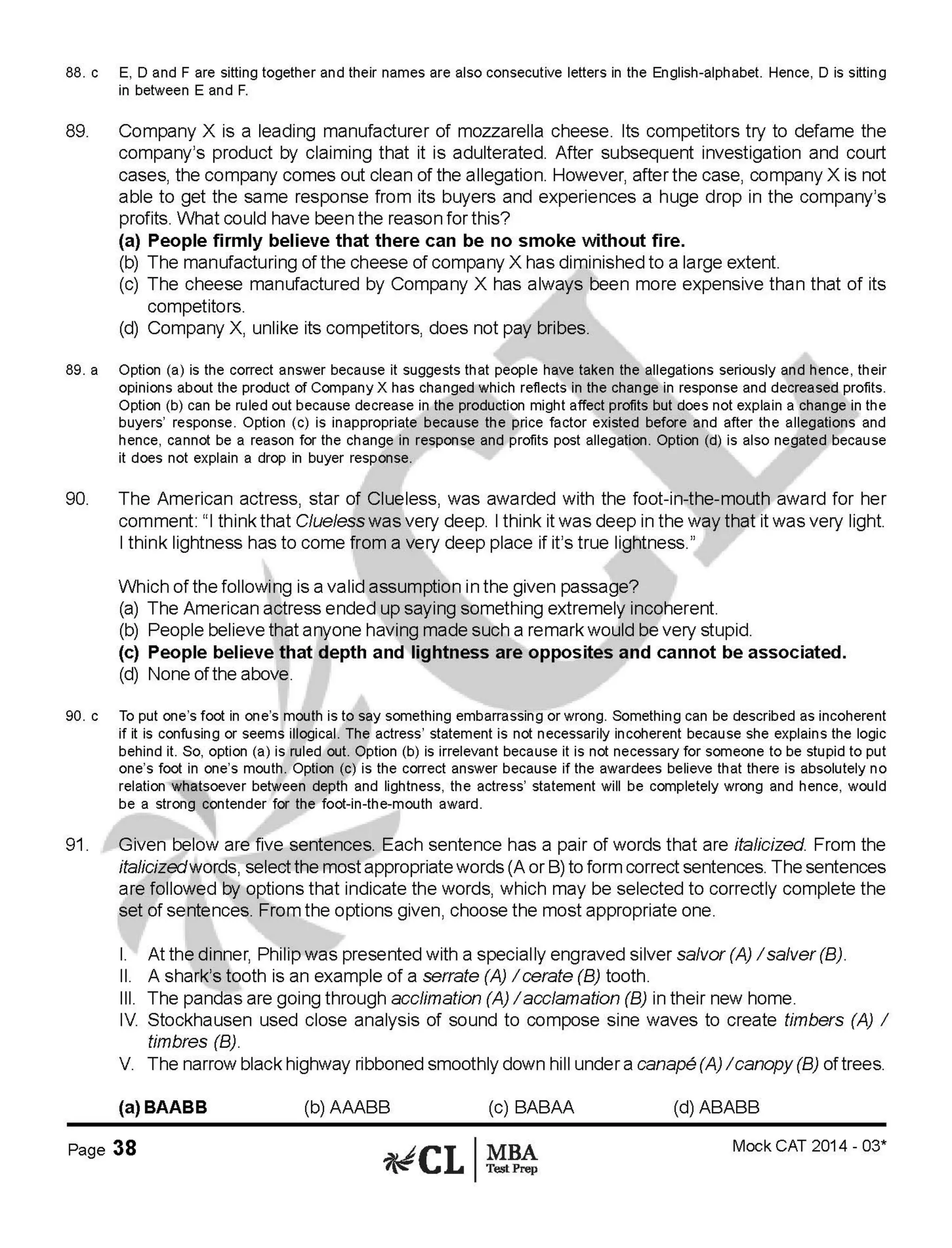 common admission test mock paper | PDF | Standardized Testing ...