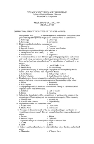 Mockboard criminalistics 2 (1) | DOC