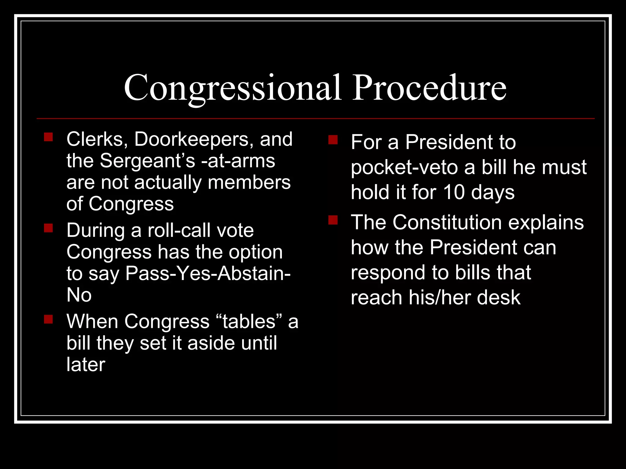 Mock Congress | PPT