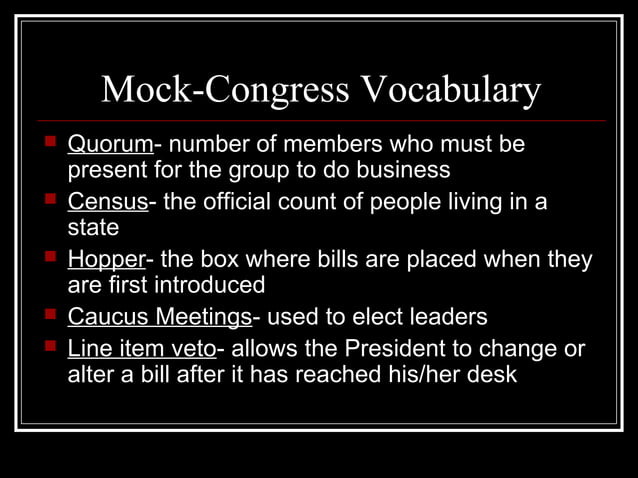 Mock Congress | PPT