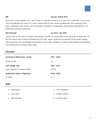 Mock cv | DOCX