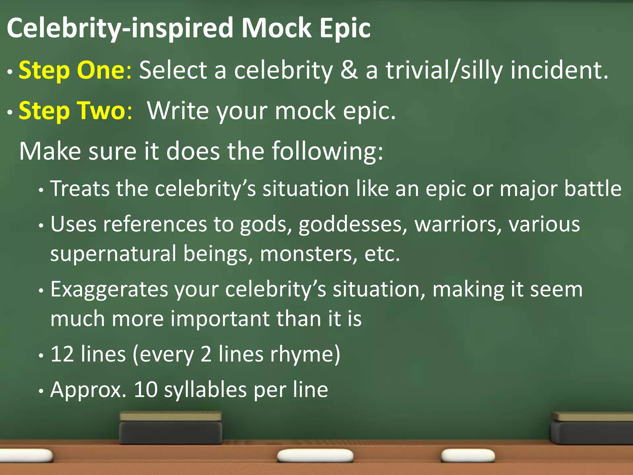 Mock epic, "The Rape of the Lock" | PPTX