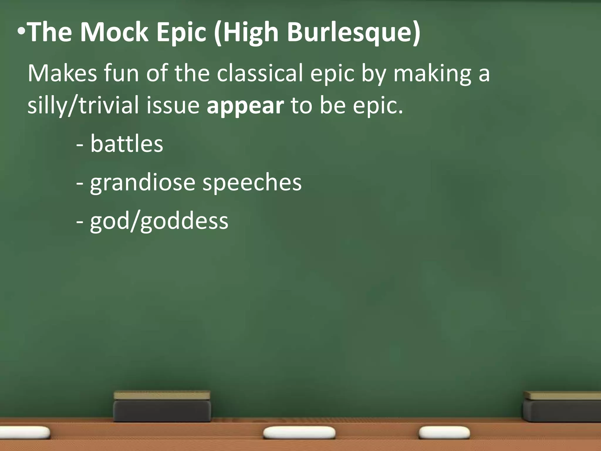 Mock epic, "The Rape of the Lock" | PPTX