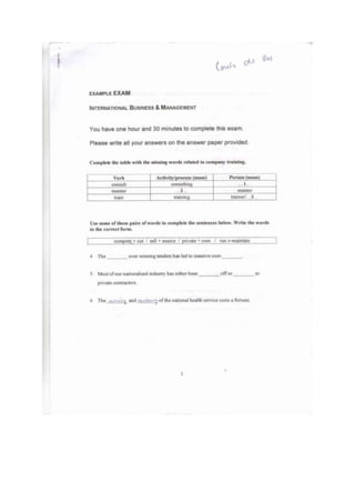 English Mock Exam | PDF