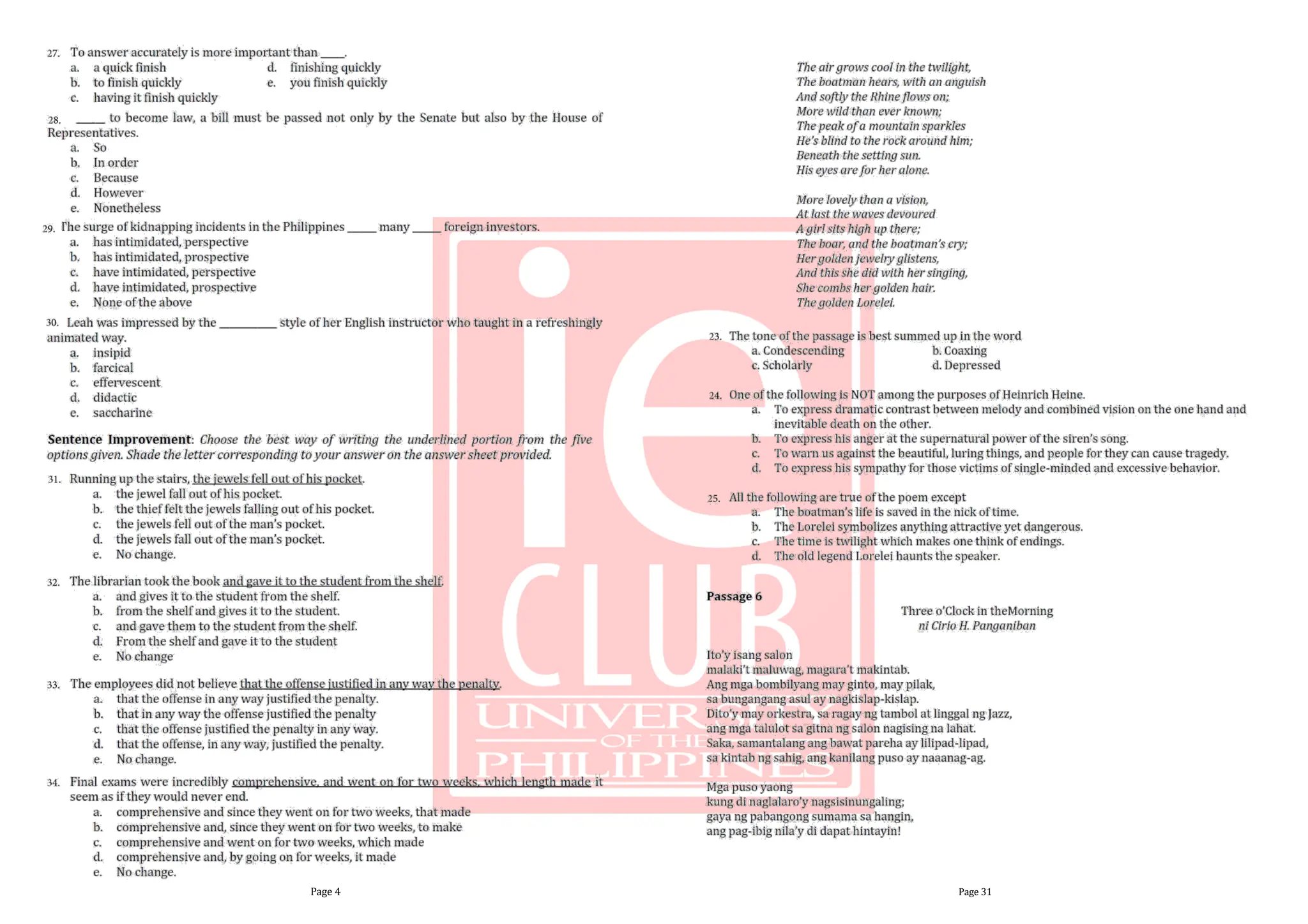 Mock Exam UPCAT.pdfMock Exam UPCAT.pdfUP | PDF