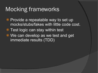 Mocking 101 | PPT | Technology & Computing