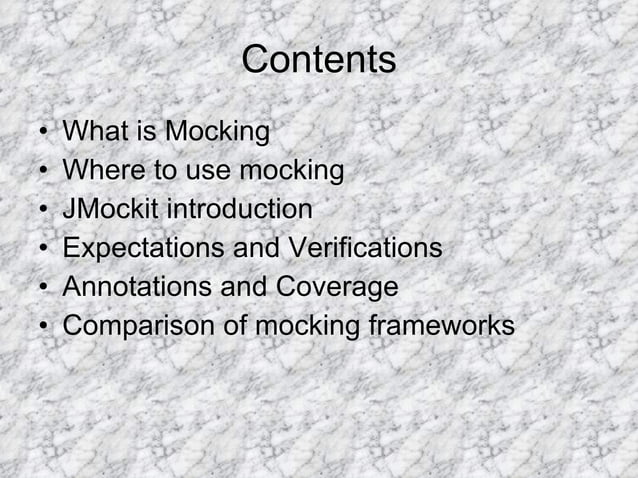 JMockit Framework Overview | PPT
