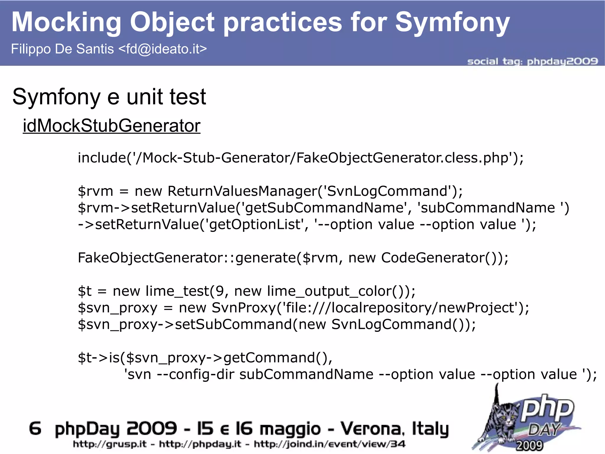 Mocking Objects Practices Ppt