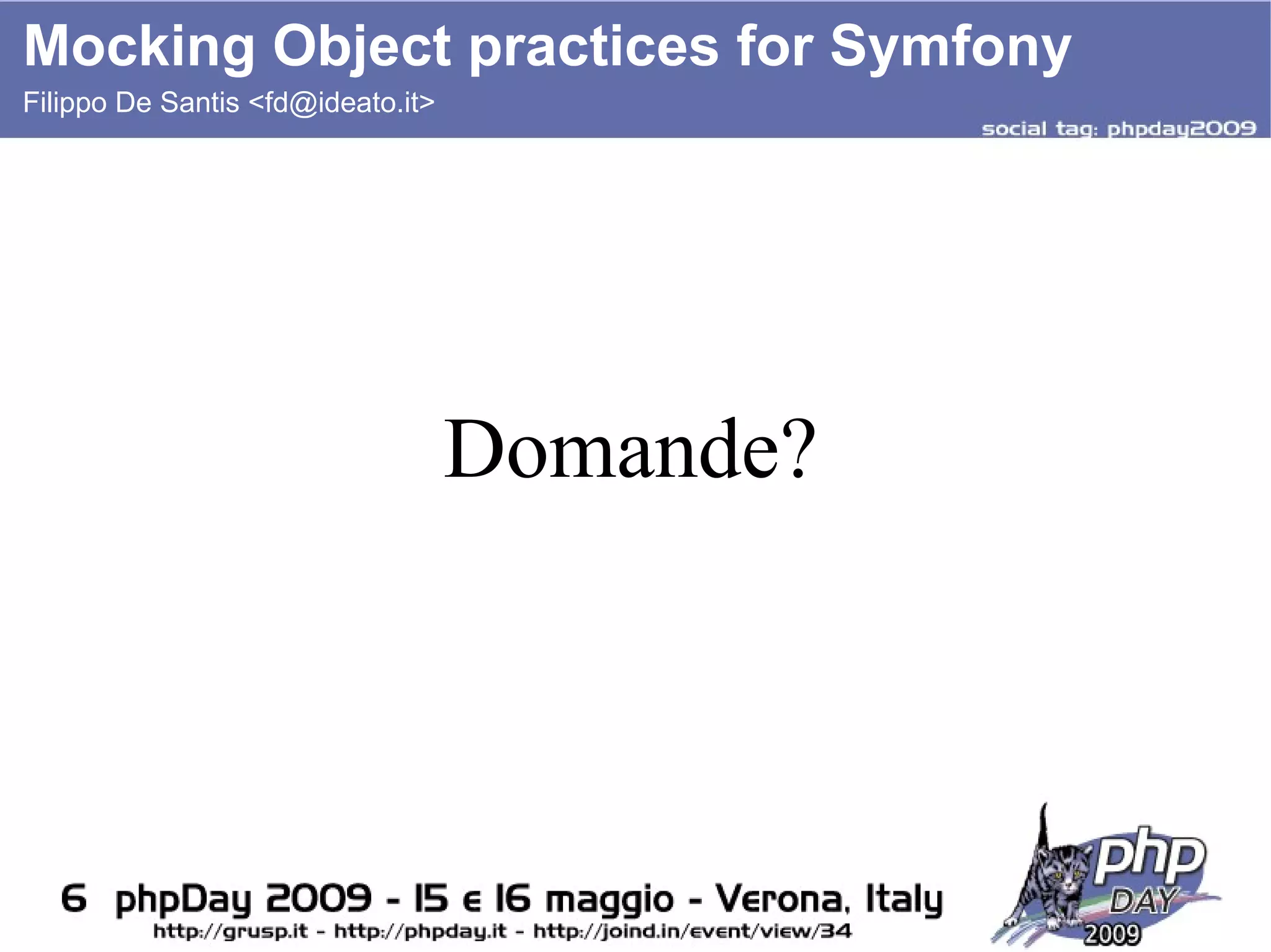 Mocking Objects Practices Ppt