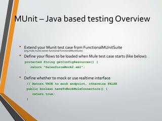 Mocking with salesforce using Munit | PPTX | Computing | Technology & Computing