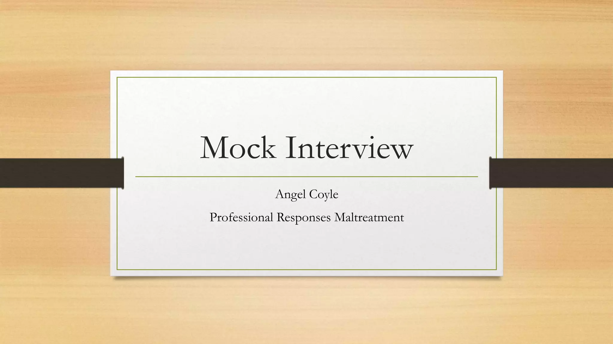 Mock interview | PPT