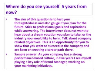 Mba Mock interview | PPTX