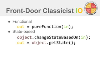 Mockist vs. Classicists TDD | PDF