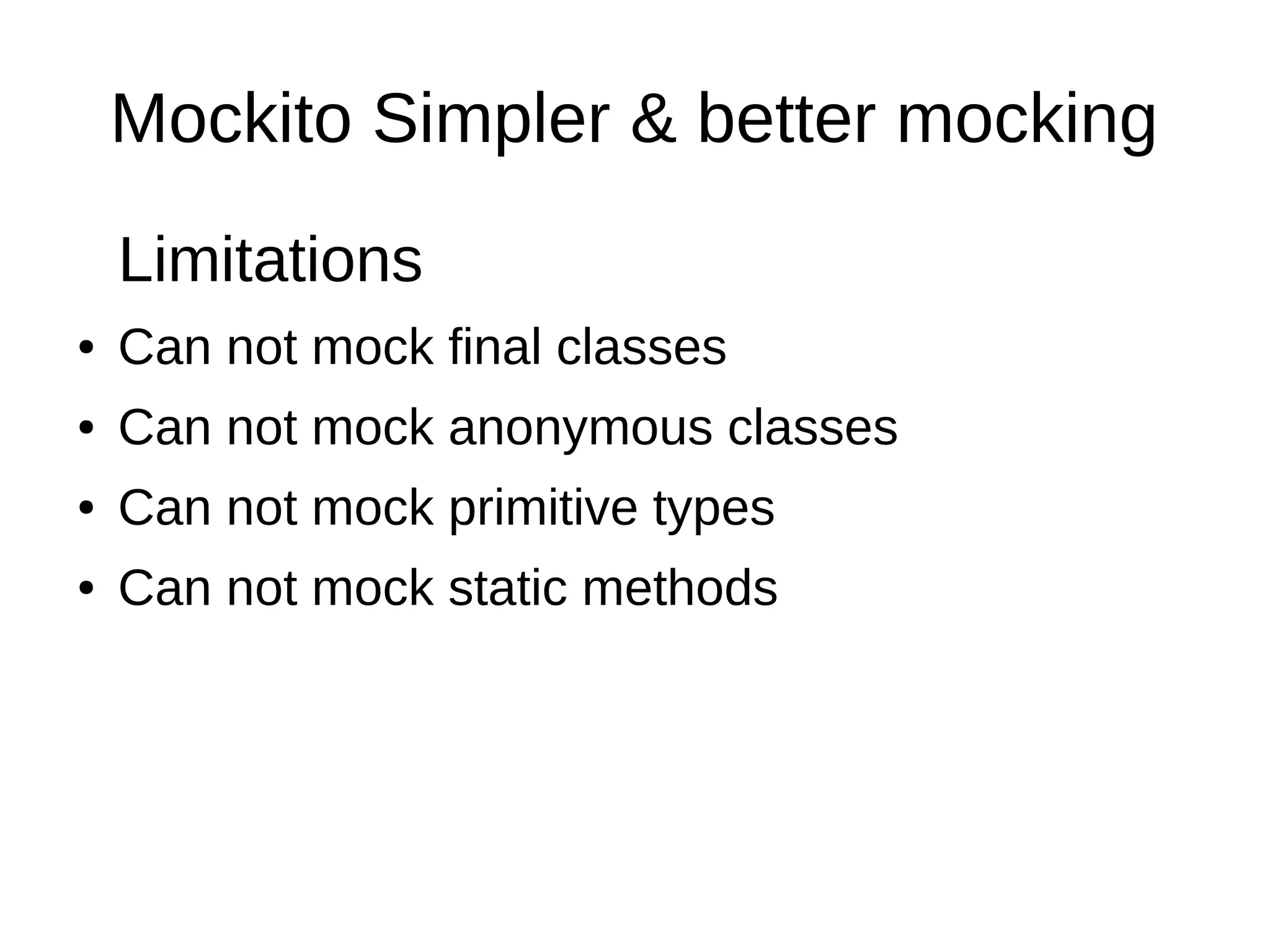 Mockito Simpler And Better Mocking Pdf Programming Languages Computing