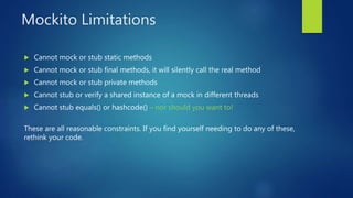 Mocking with Mockito | PPTX