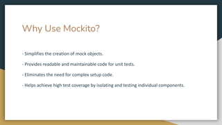 Mockito a software testing project a.pdf