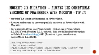 Mockito 2.x Migration - Droidcon UK 2018 | PDF