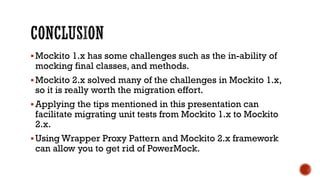 Mockito 2.x Migration - Droidcon UK 2018 | PDF