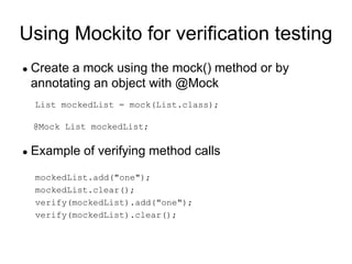 Mockito intro | PPT