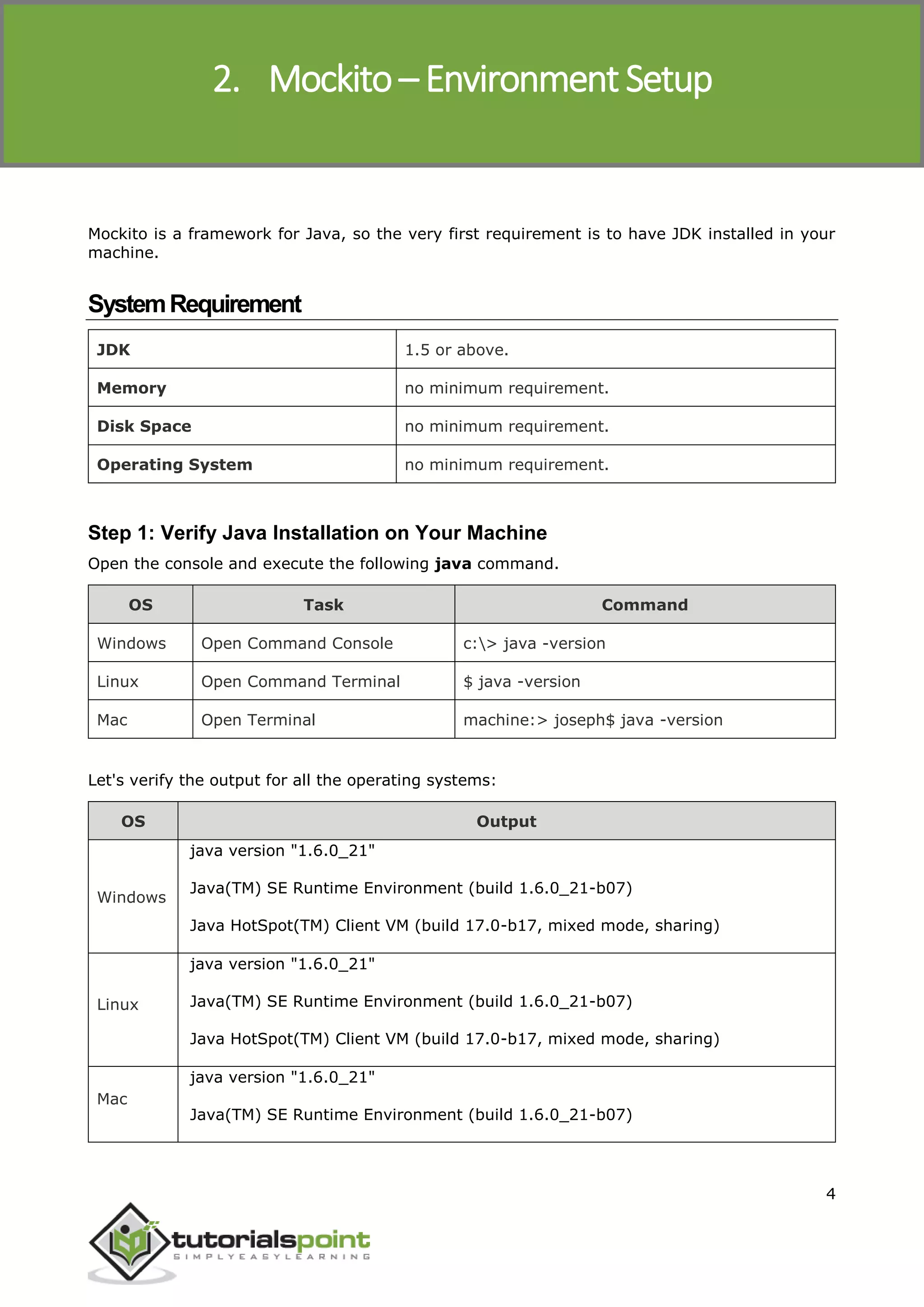 Mockito tutorial | PDF