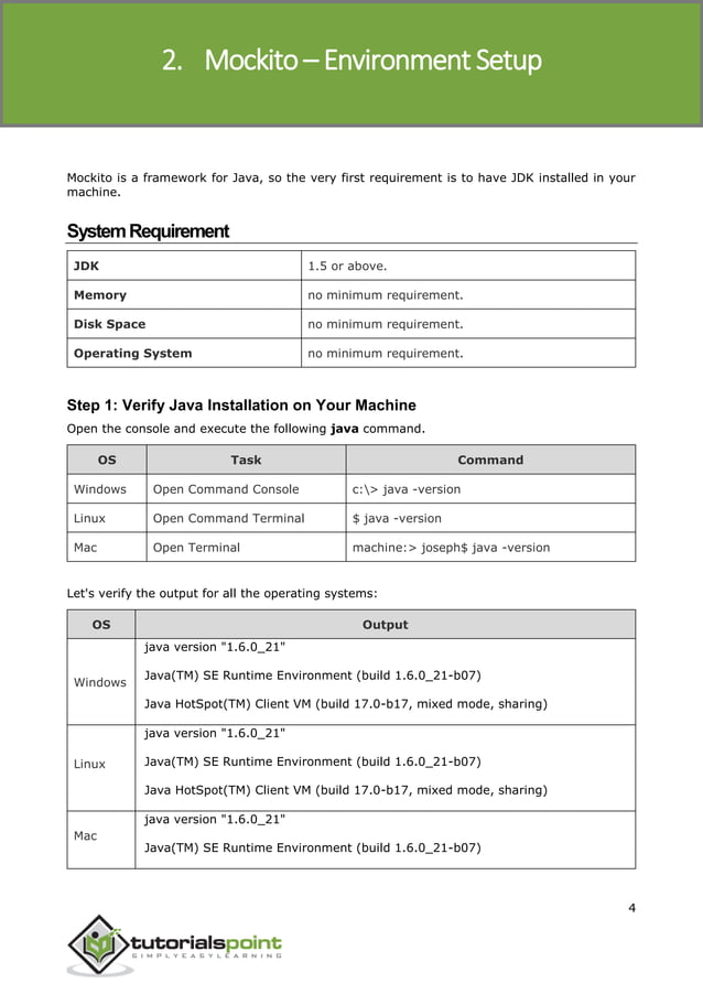 Mockito tutorial | PDF