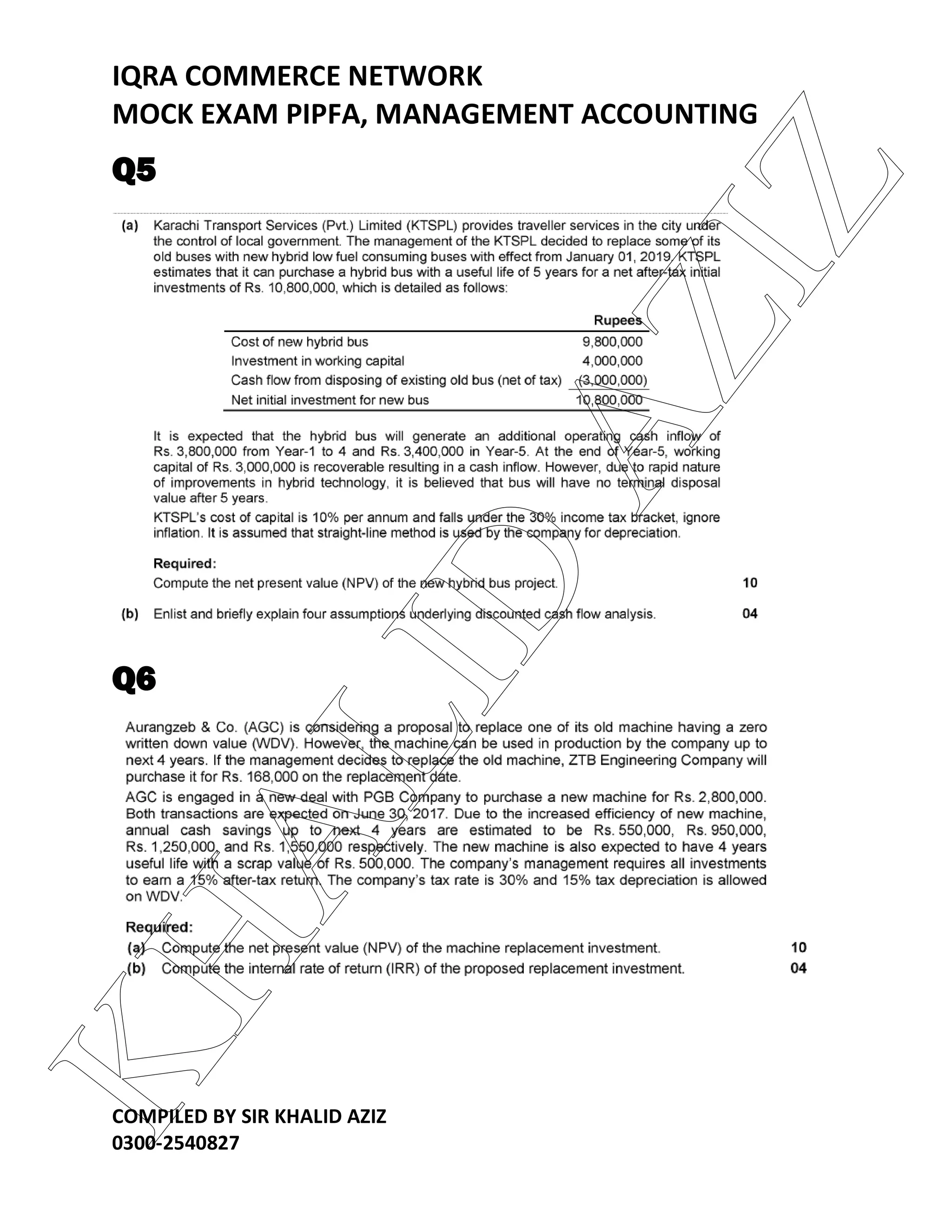 PIPFA MA MOCK FOR NOVEMBER 2019 EXAM | PDF
