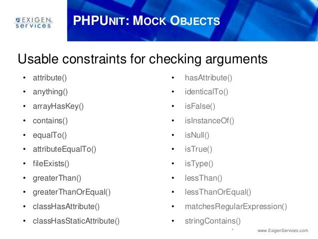 Mock Objects In Phpunit 7139