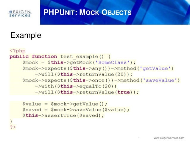 Mock Objects In Phpunit 3630