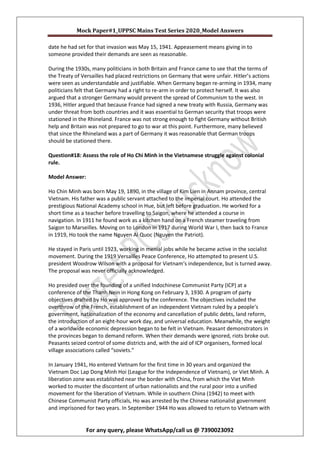 Mock Paper#1 Model Answer Sample - UPPSC/UPPCS Mains Test Series | PDF