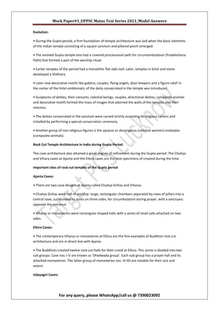Mock paper#1 Model Answer - UPPSC/UPPCS Mains Test Series 2021 | PDF