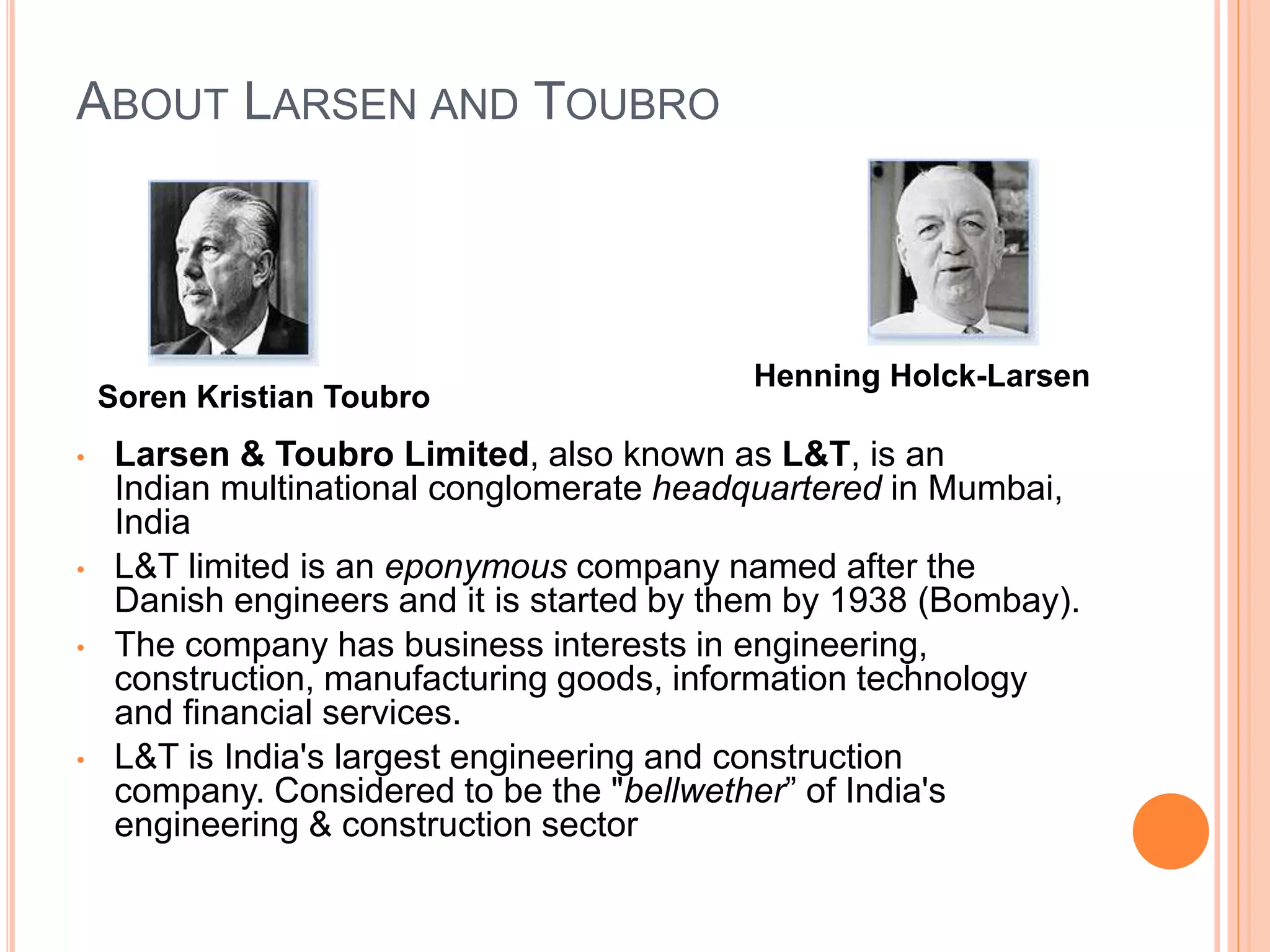 Mock Take Over Proposal- Larsen and Toubro | PPTX
