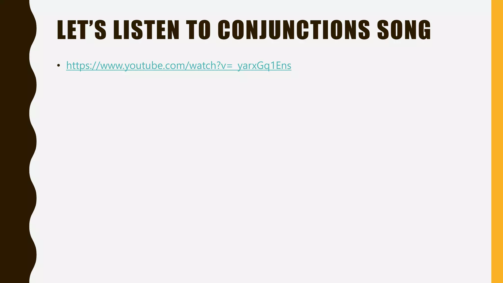 Conjunctions | PPTX