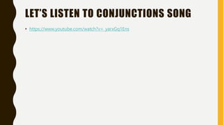 Conjunctions | PPTX