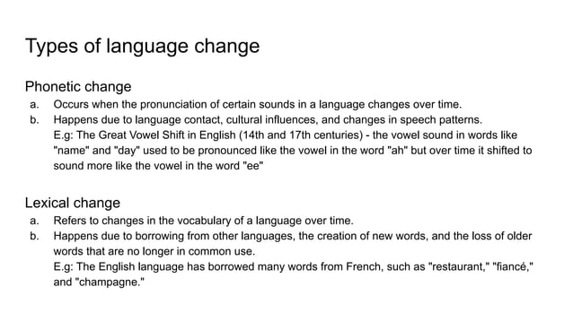 Language Change.pdf | Genealogy and Ancestry | Hobbies & Interests