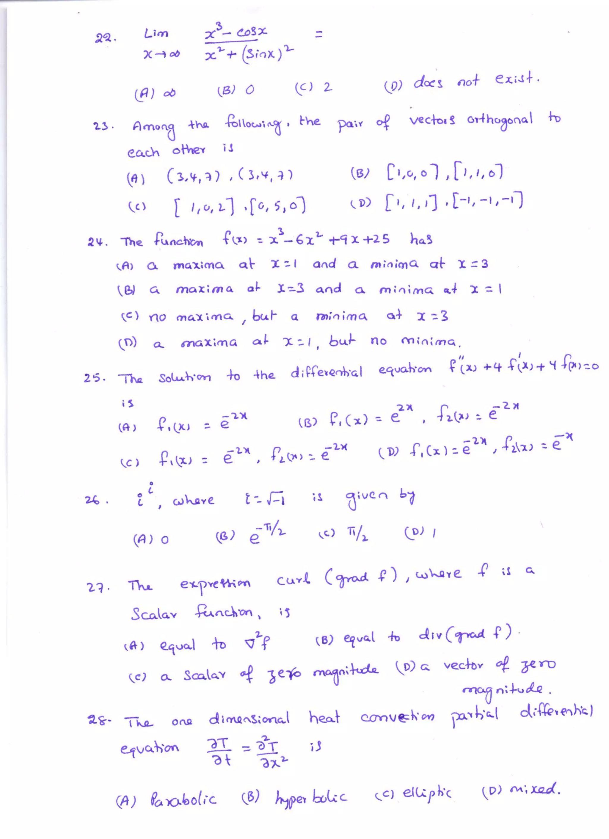 Mock test on maths | PDF