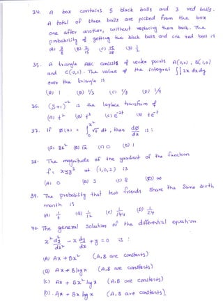 Mock test on maths | PDF