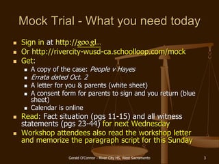 Mock Trial Courtroom Procedures for legal affairs | PPT