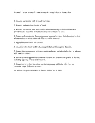 Mocktrial rubric | DOC
