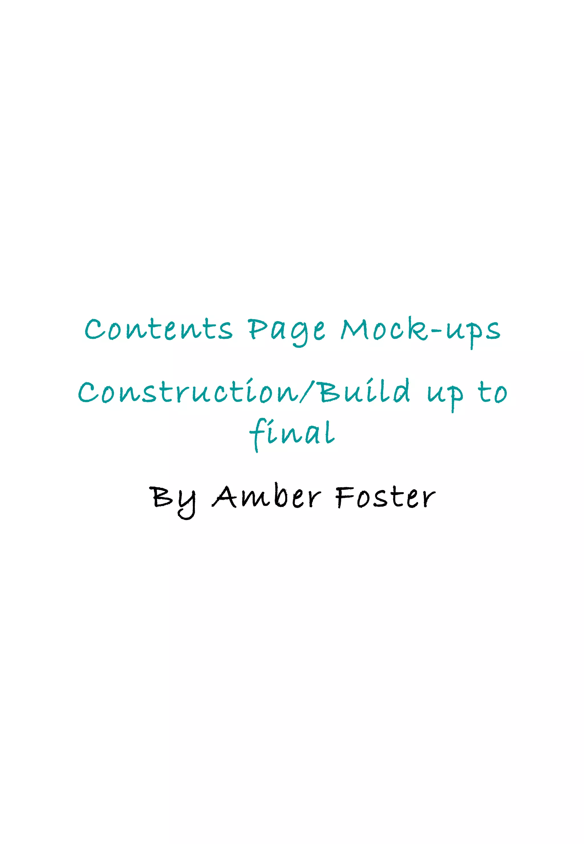 Mock up contents pages | PDF