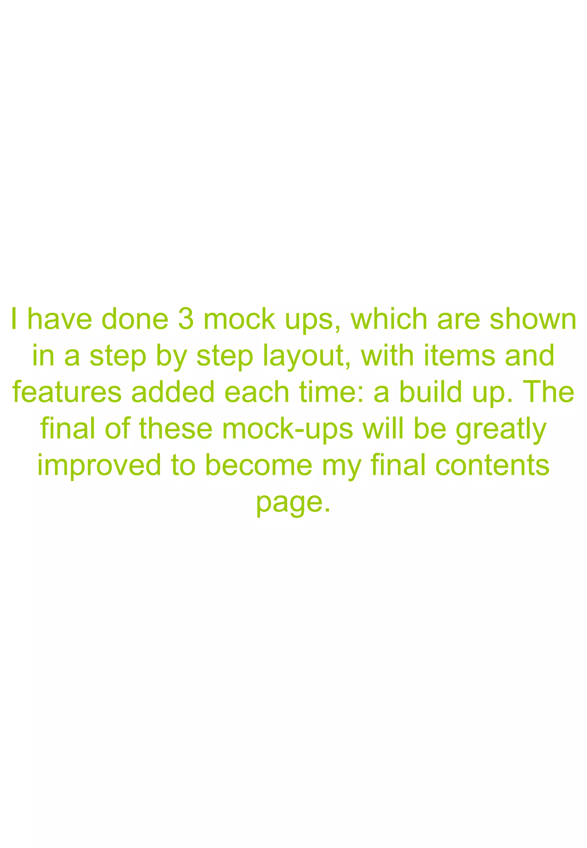 Mock up contents pages | PDF