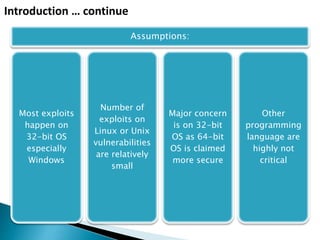 C Overflows Vulnerabilities Exploit Taxonomy And Evaluation on Static Analysis Tools - Mock Viva ...