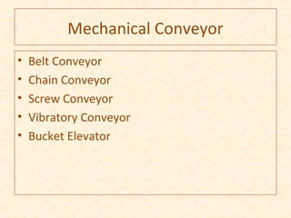 conveyors | PPT