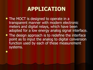 Moct magneto-optic-current-transformer | PPT