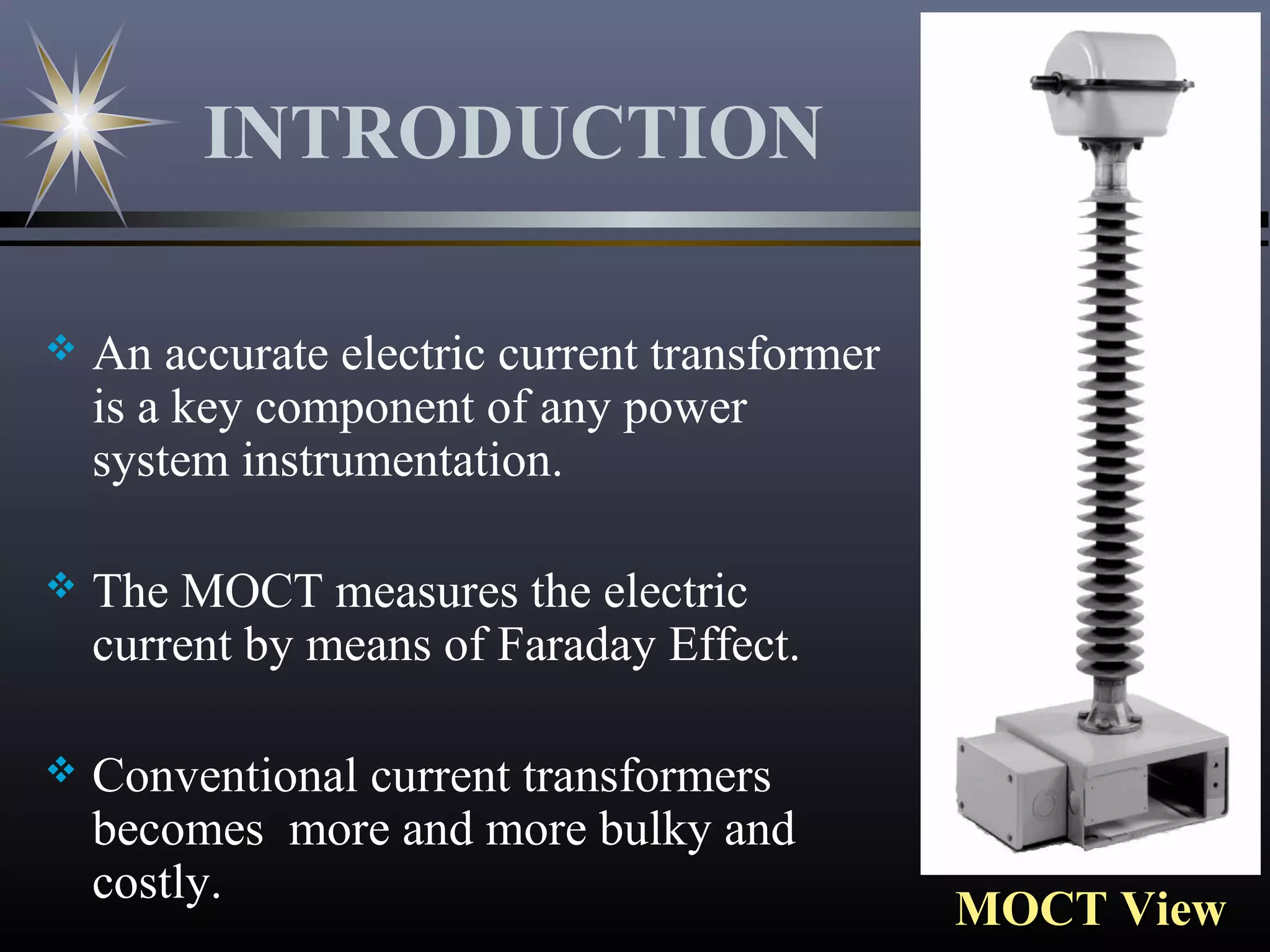 Magneto optic current transformer | PPT