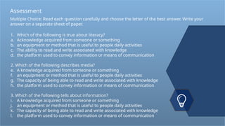 Module 1 INTRODUCTION TO MEDIA LITERACY | PPTX