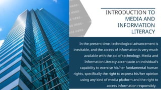 Module 1 INTRODUCTION TO MEDIA LITERACY | PPTX