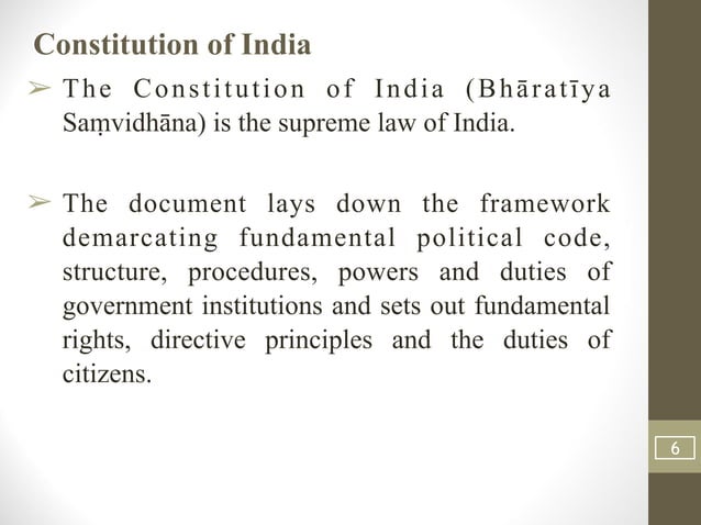 Constitution of India; Introduction to the Constitution of India; | PDF